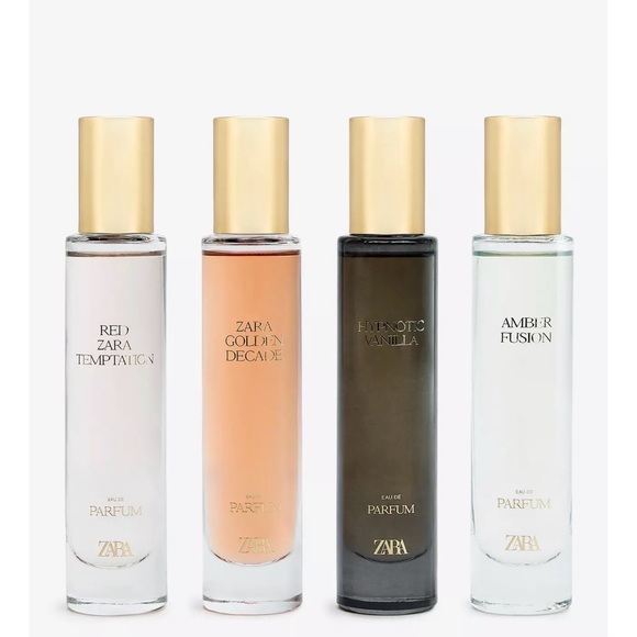 Zara | Skincare | Zara Womens Fragrance Collection Gold Black White ...